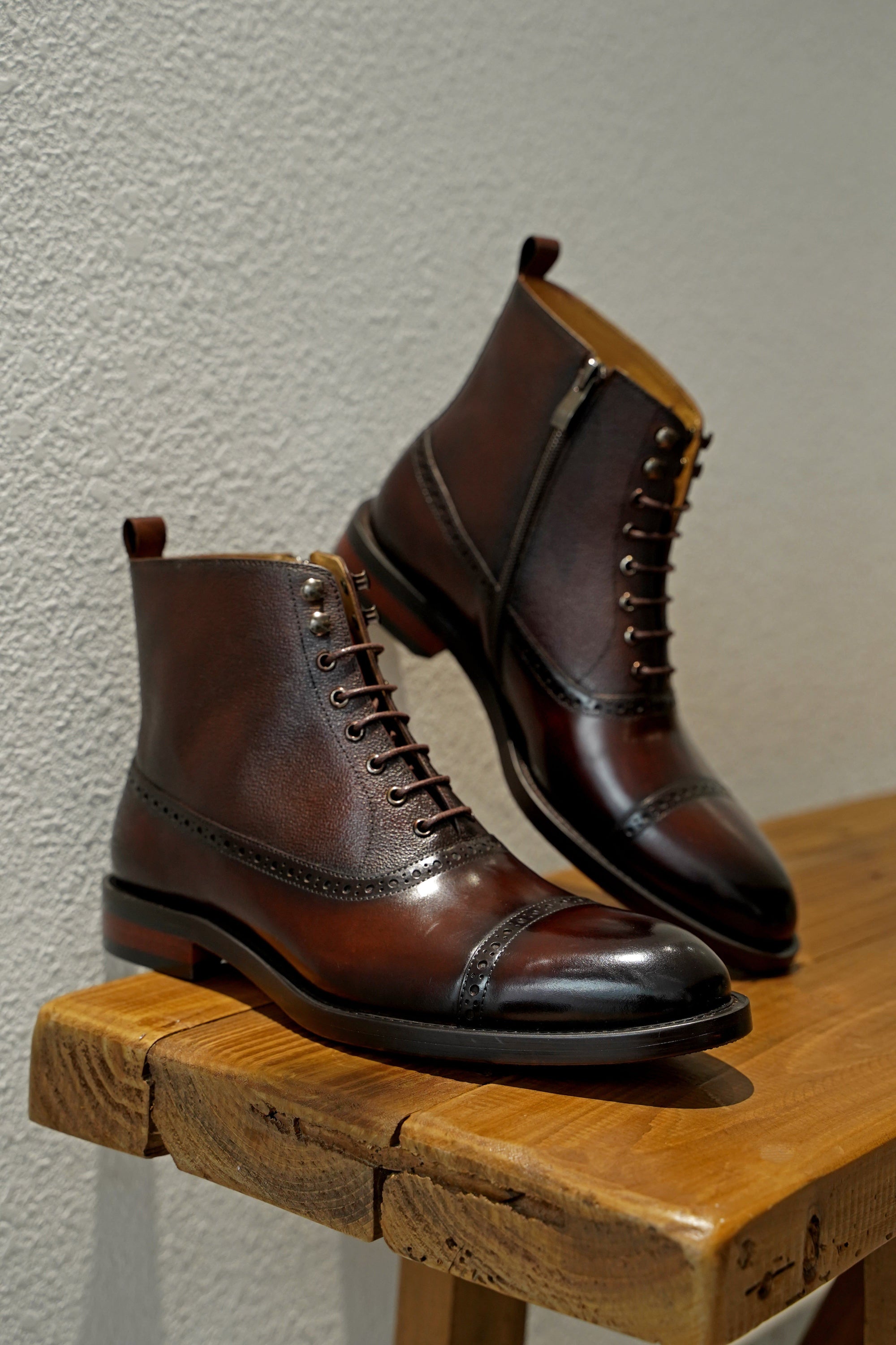 Quality Meets Sophistication: Alex Lace-Up Leather Boots | Handcrafted